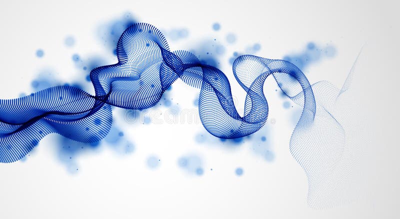 Abstract Flowing Mesh Wave Stock Vector Illustration Of Geometric