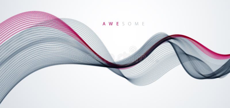 Abstract Flowing Mesh Wave Stock Vector Illustration Of Geometric