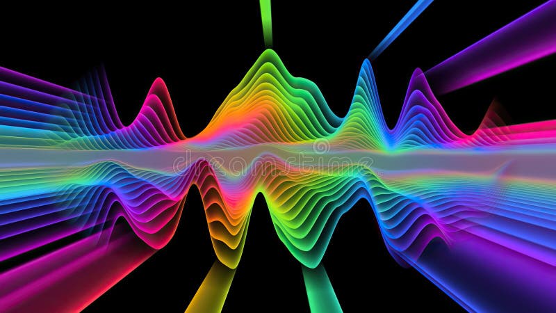 Wave Line Flowing Rainbow Color Stock Illustration - Illustration of ...