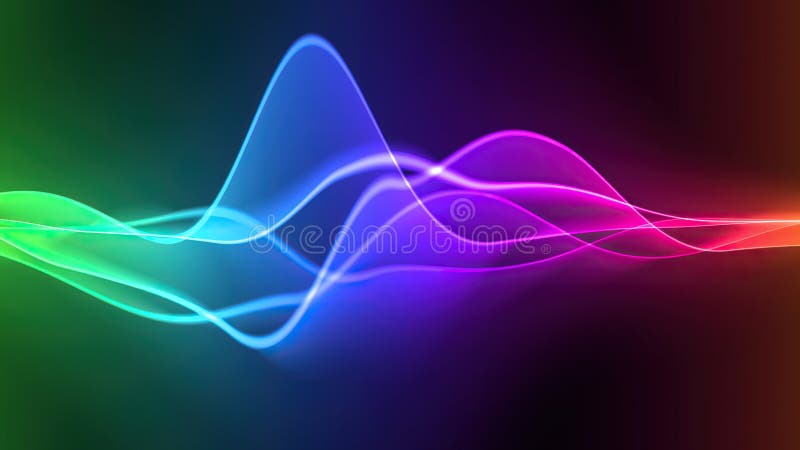 Wave Line Flowing Rainbow Color Stock Illustration - Illustration of ...