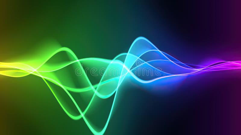 Wave Line Flowing Rainbow Color Stock Illustration - Illustration of ...