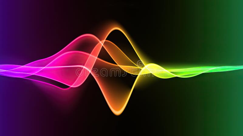 Wave Line Flowing Rainbow Color Stock Illustration - Illustration of ...