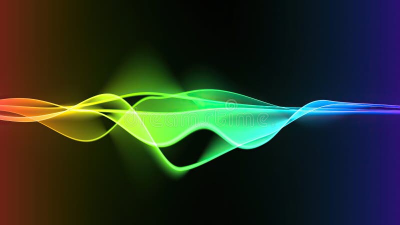 Wave Line Flowing Rainbow Color Stock Illustration - Illustration of ...