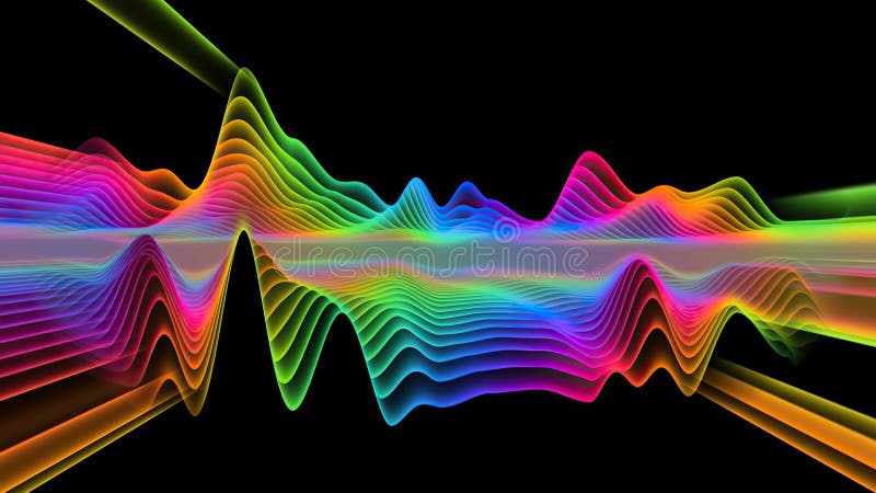 Wave Line Flowing Rainbow Color Stock Illustration - Illustration of ...