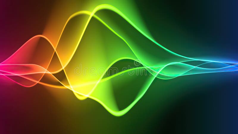 Wave Line Flowing Rainbow Color Stock Illustration - Illustration of ...