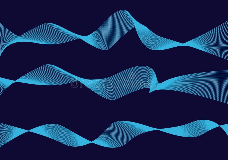 Wave Line in Space Abstraction Space Geometry Stock Vector ...