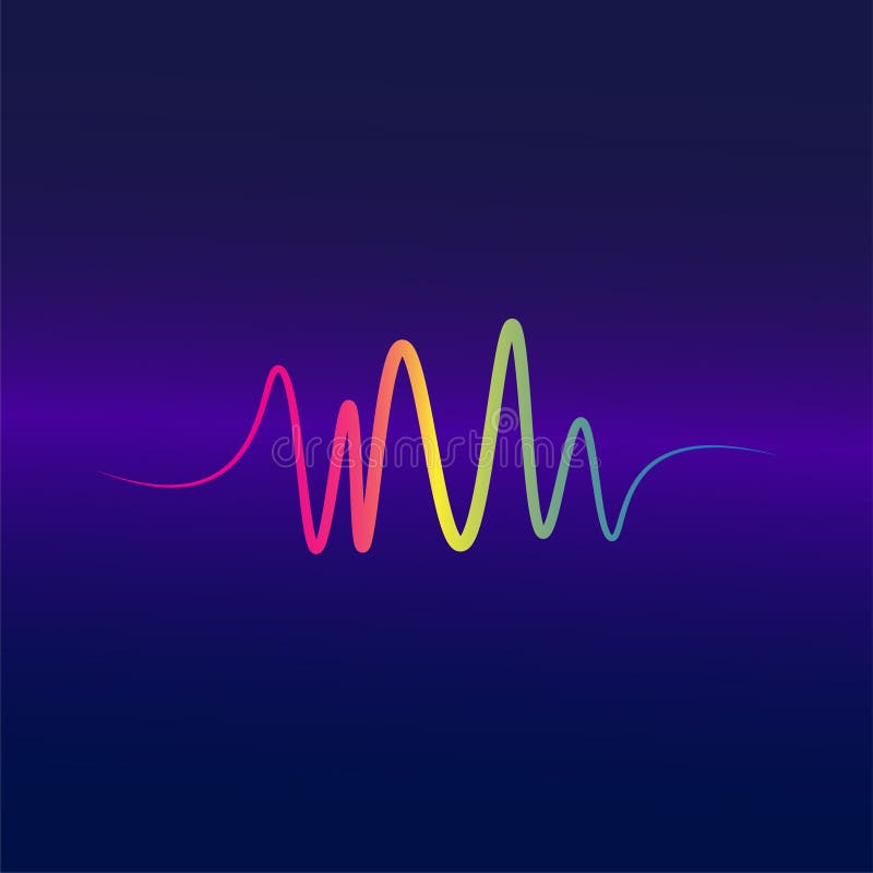 Wave Line Music, Audio Spectrum Stock Vector - Illustration of flowing ...