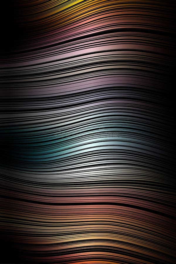 Wave Line Pattern Cover Background, Motion Wallpaper Stock Illustration ...