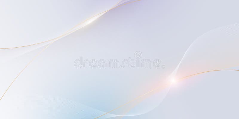 Abstract Soft White, Gold Wave Line Pattern and Texture on Light Gray ...