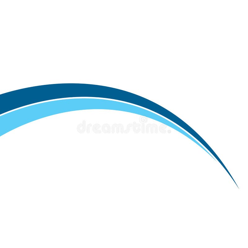 Wave Line Vector Concept Illustration Stock Vector - Illustration of ...