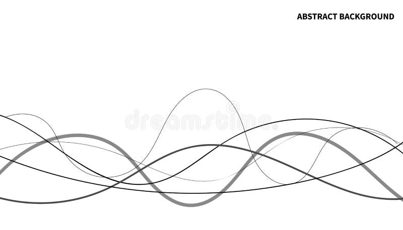 Wave Line White and Black Background Stock Vector - Illustration of ...