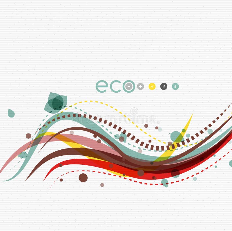 Wave Lines, Floral Abstract Background Stock Vector - Illustration of ...