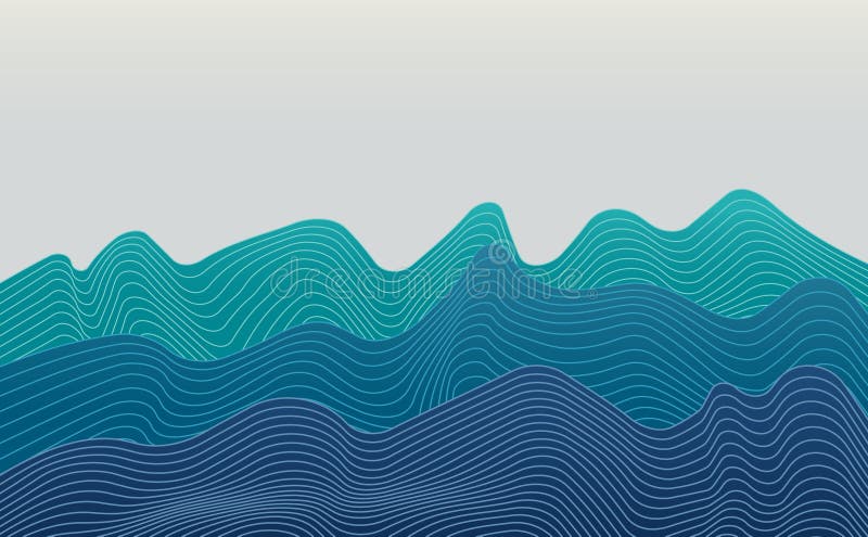 Wave Lines Mountain Abstract Pattern Background Stock Vector ...