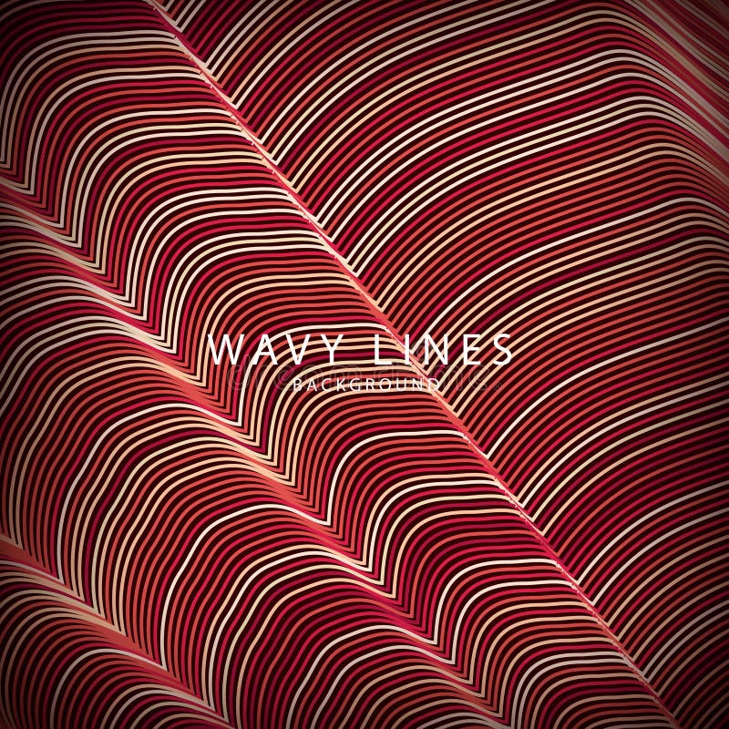 Wave Lines Pattern An Abstract Stripe Background Vector Stock Vector