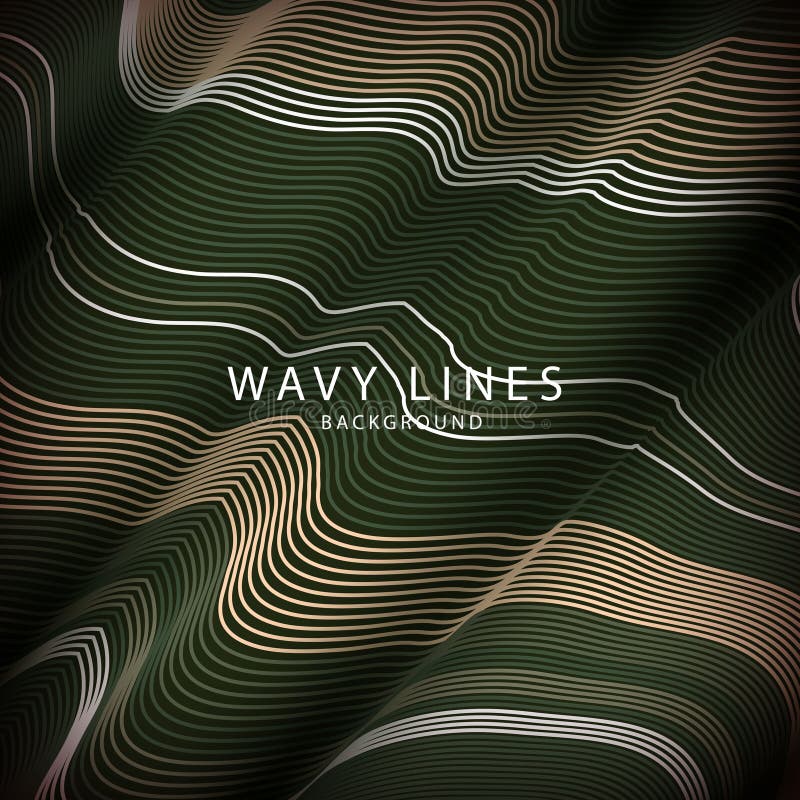 Wave Lines Pattern An Abstract Stripe Background Vector Stock Vector