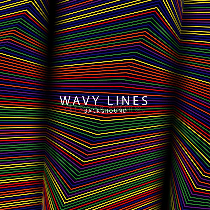 Wave Lines Pattern An Abstract Stripe Background Vector Stock Vector