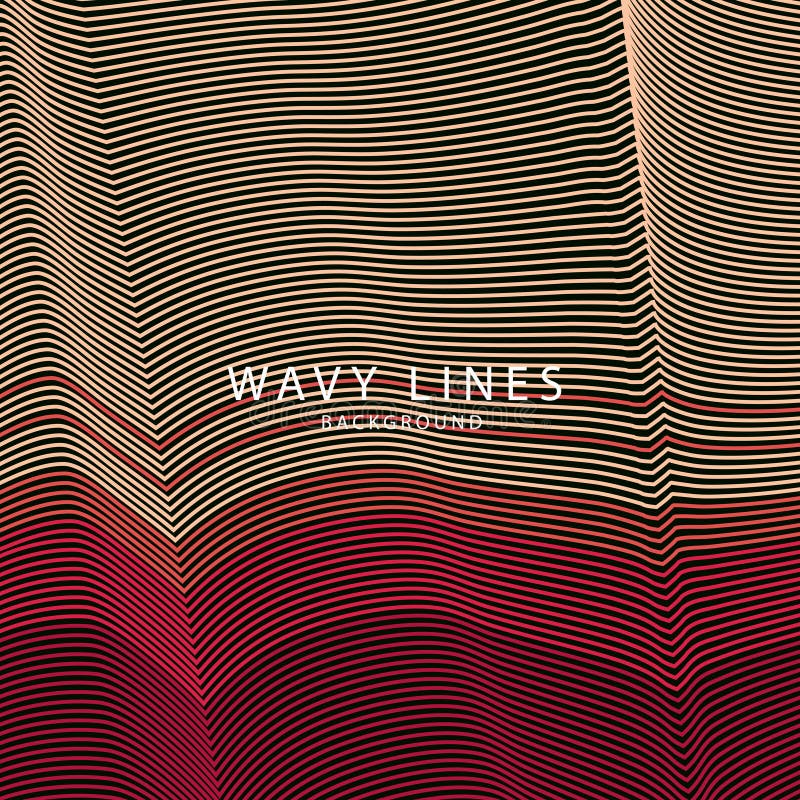 Wave Lines Pattern An Abstract Stripe Background Vector Stock Vector
