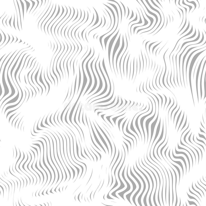 Wave Lines Pattern Background. Distortion Stripes Seamless Moire ...