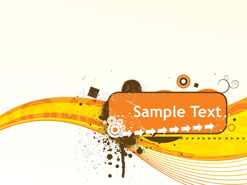 Wave Lines Sample Text Vector Illustration Stock Vector - Illustration ...