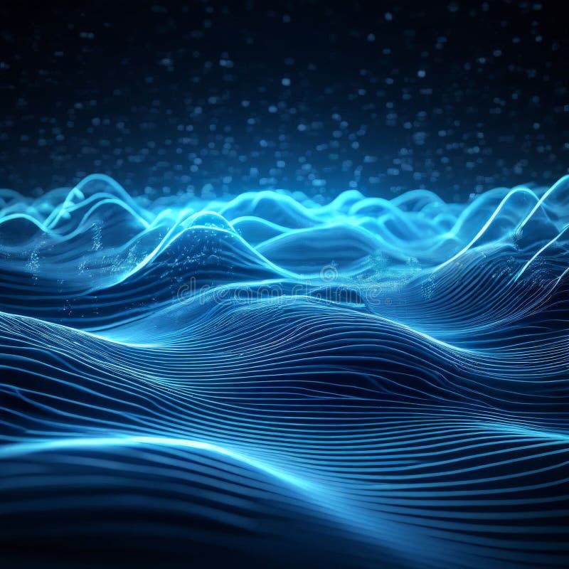 Wave Lines Series. Background Composition of Colored Sine Waves and ...