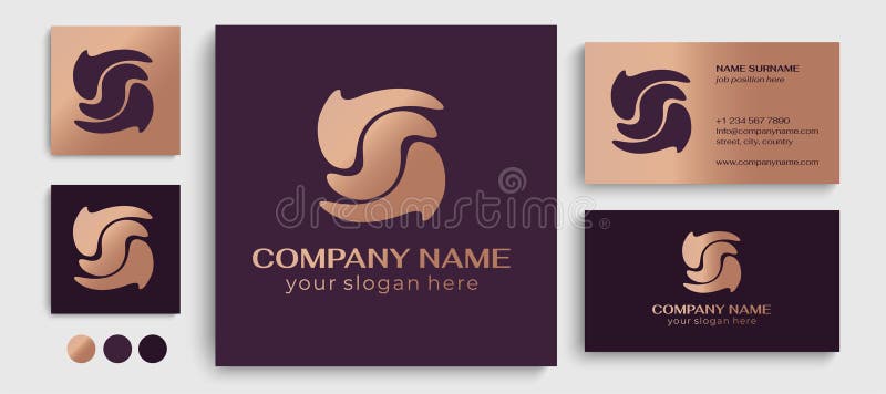 Wave Logo. Abstract Universal Logo for Business. Elegant Flowing Lines ...
