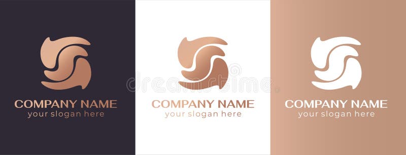 Wave Logo. Abstract Universal Logo for Business. Elegant Flowing Lines ...