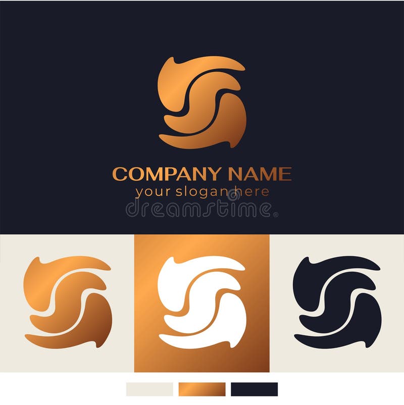 Wave Logo. Abstract Universal Logo for Business. Elegant Flowing Lines ...