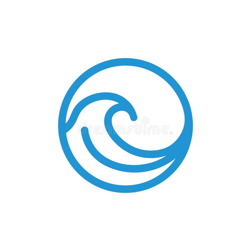 Simple Ocean Wave Logo Design Inspiration Stock Illustration ...