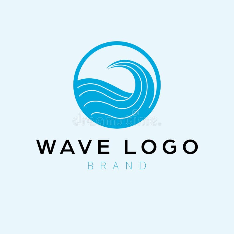Wave Logo Design. Wave in Circle Logotype. Modern and Simple Logo Stock ...