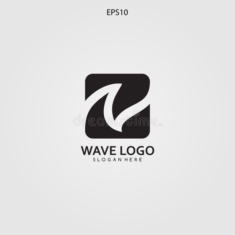 Wave Logo Design Minimalist and Elegant Concept Stock Illustration ...