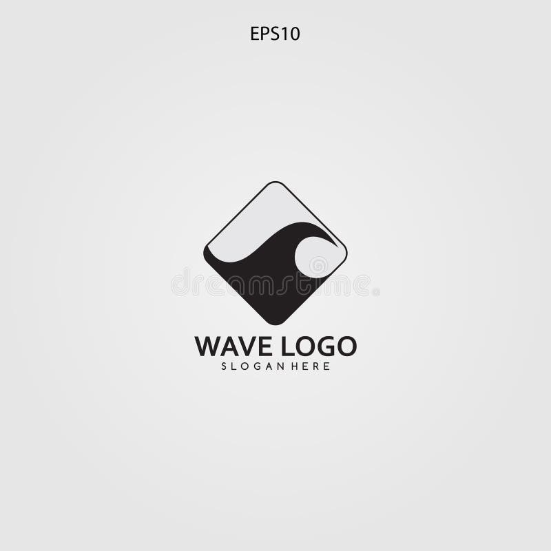 Wave Logo Design Minimalist and Elegant Concept Stock Illustration ...