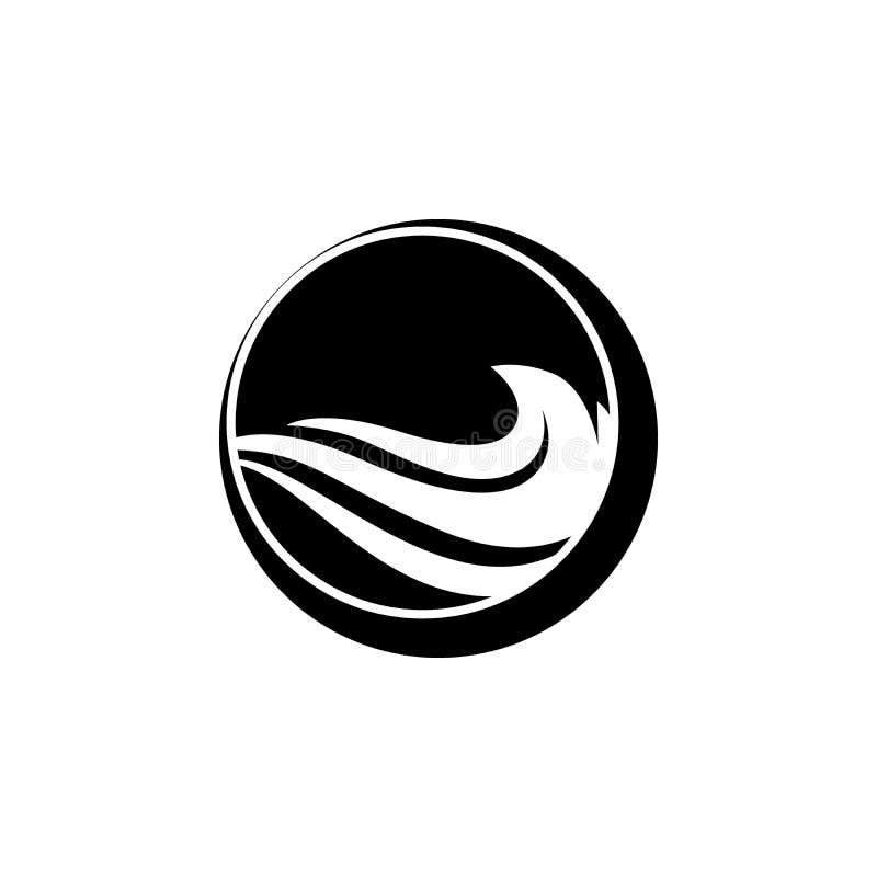 Wave Logo Design Template Isolated in White Background Stock ...