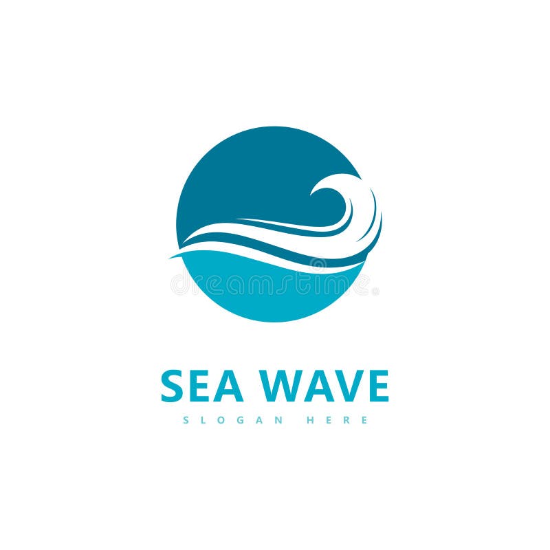 Wave Logo Symbol Water Wave Vector Illustration Design Stock Vector ...