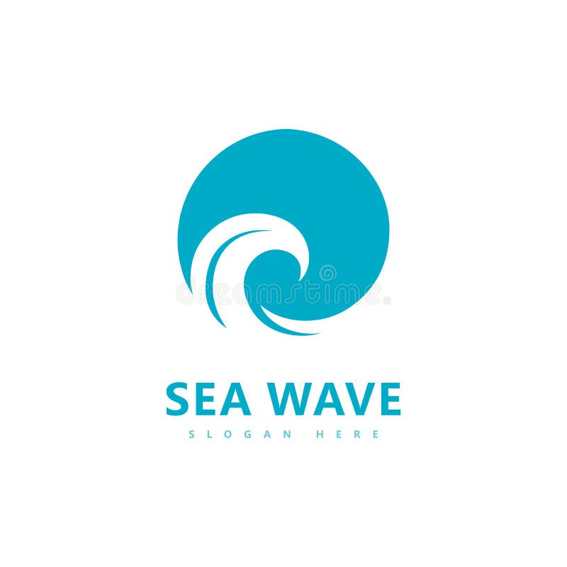 Wave Logo Symbol Water Wave Vector Illustration Design Stock Vector ...