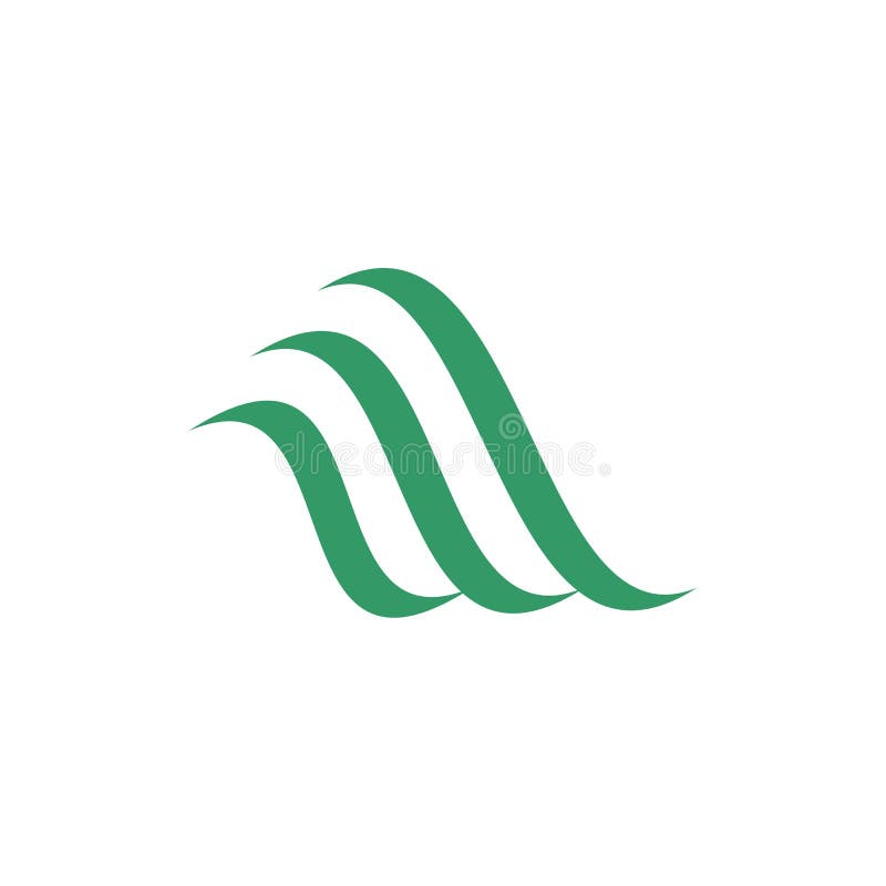 Green Wave Ornamental Logo Template Illustration Design Illustration ...