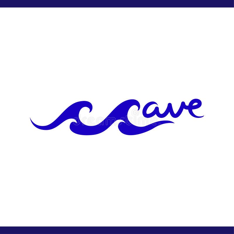Wave Logo Line Art Vector Element. Wave Logo Template Stock Vector ...