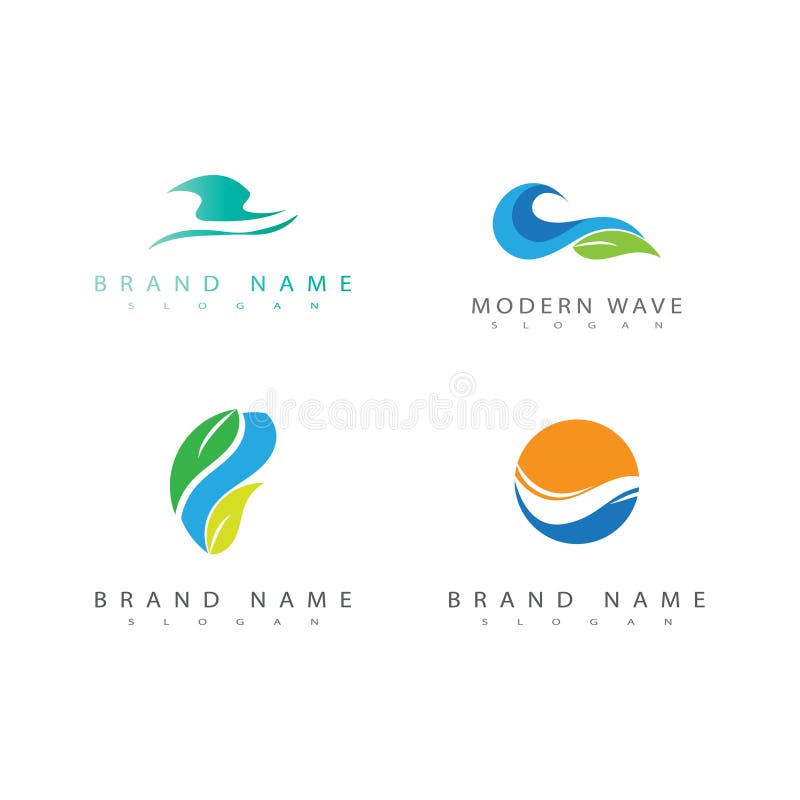 Wave Logo Vector Element Symbol Design Stock Vector - Illustration of ...