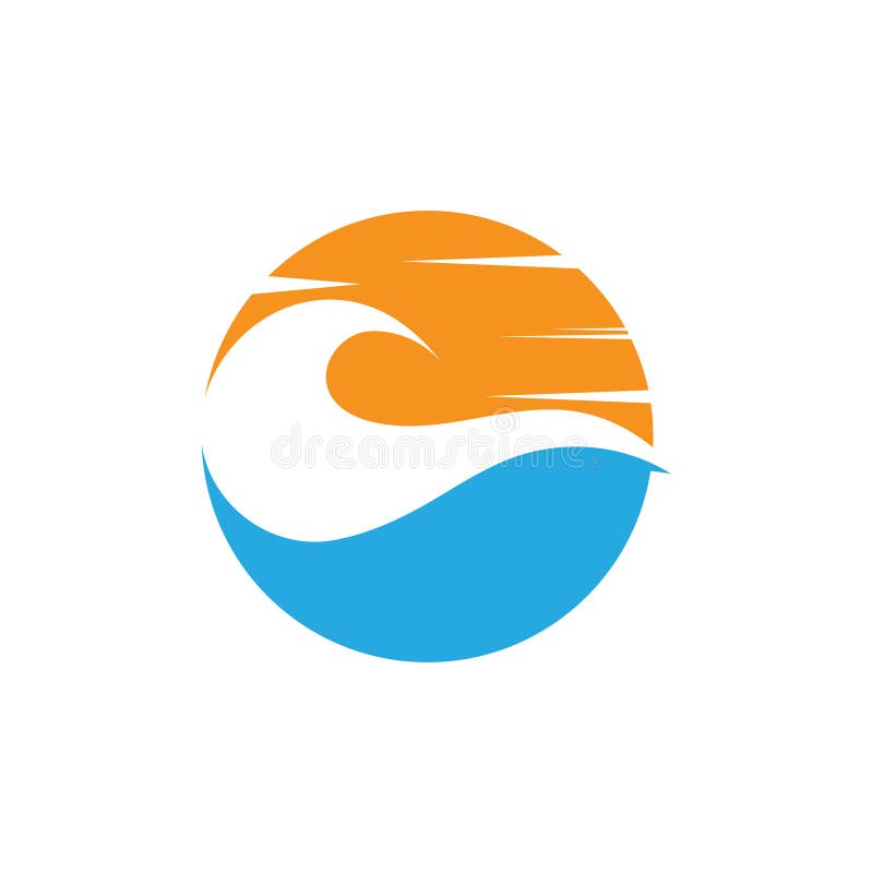 Wave Logo Vector Symbol Template Stock Vector - Illustration of surf ...