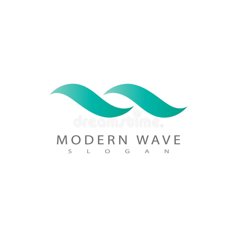 Wave Logo Vector Symbol Template Stock Vector - Illustration of curve ...