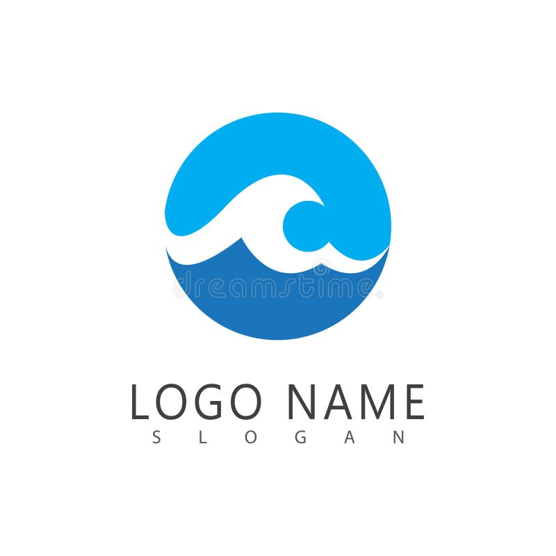 Wave Logo Vector Template and Symbol Stock Vector - Illustration of ...