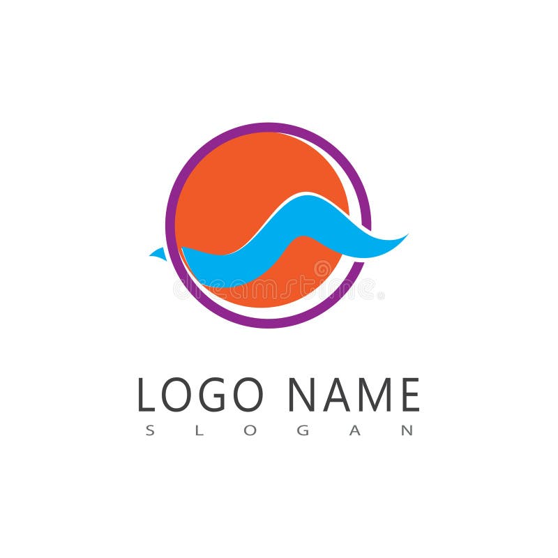 Wave Logo Vector Template Symbol Design Stock Vector - Illustration of ...