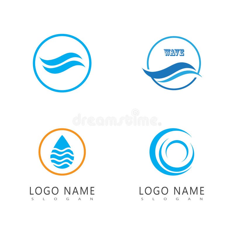 Wave Logo Vector Template Symbol Design Stock Vector - Illustration of ...