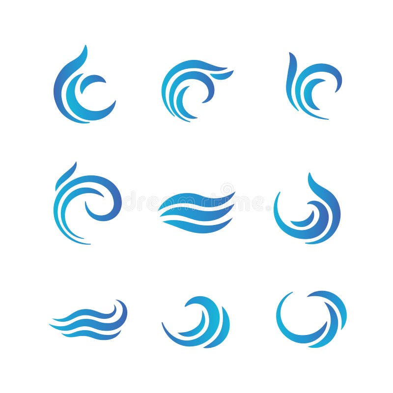 Sea Water Waves Vector Seamless Borders Set Stock Vector - Illustration ...