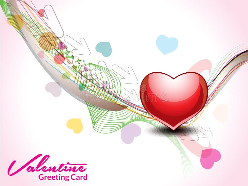 Wave Heart Shape Background Stock Vector - Illustration of love ...