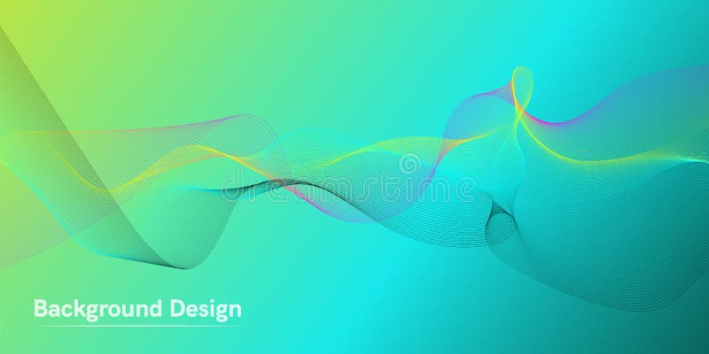 Wave of the Many Colored Lines. Creative Line Art. Vector Illustration ...