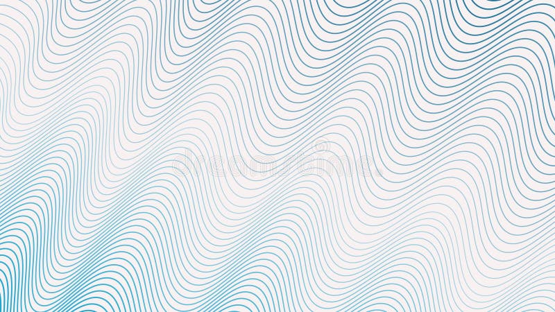 Wave Minimal Linear Blue Abstract Background. Vector Curved Wavy Lines ...