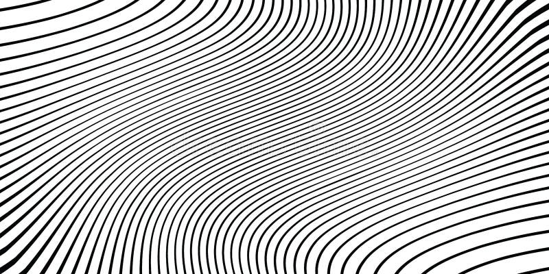 Wave Monochrome Background. Simple Linear Halftone Texture Stock Vector ...