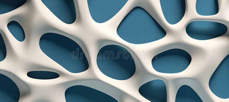 Wave Motif Hole Pattern on Blue and White Color Background Stock ...