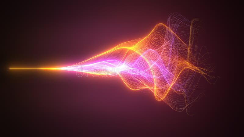 Energy Trails Abstract with Curved Lines. Beam on Center Stock Vector ...