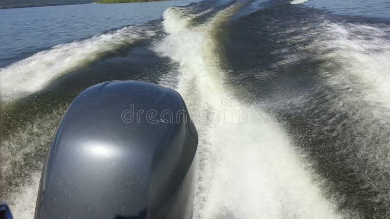 Wave from a motor boat stock video. Video of dreams - 160815843